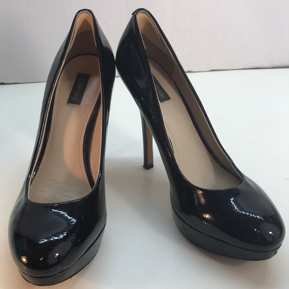 Joan & David Black Patent Leather Stilettos Size 8 - Gem